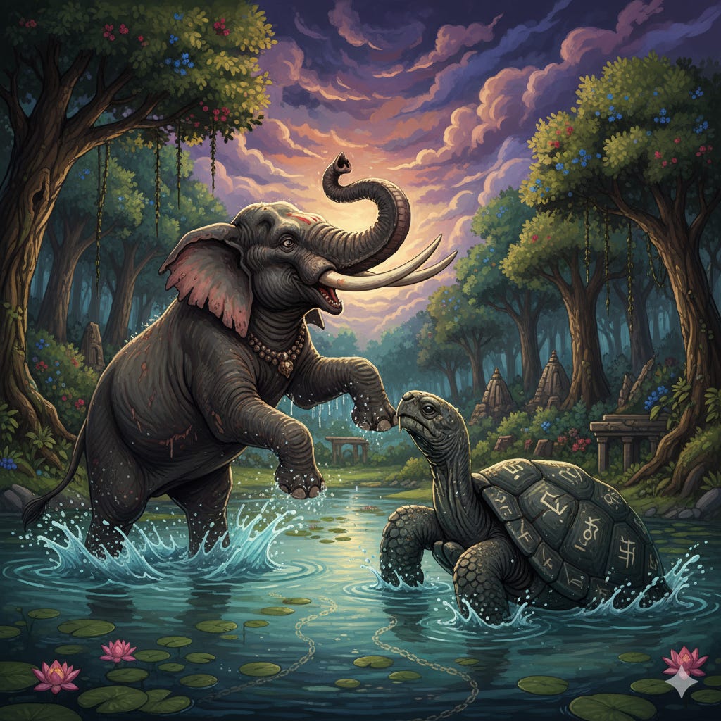 How Two Brothers Became the Elephant and Tortoise - and how Garuda made ...