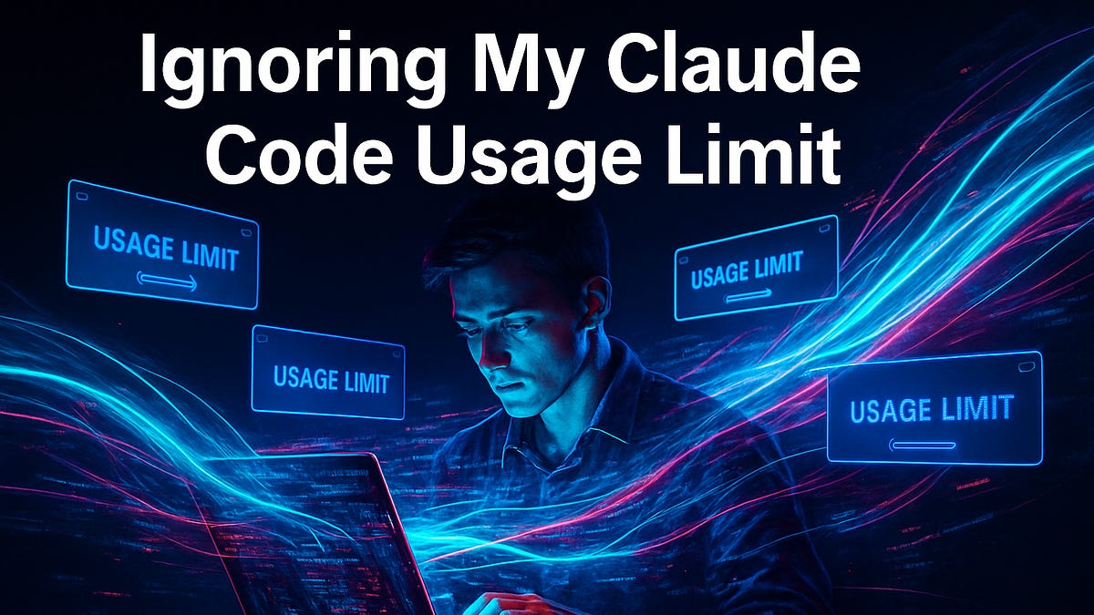 What I Learned By Ignoring My Claude Code Usage Limit for Three Days