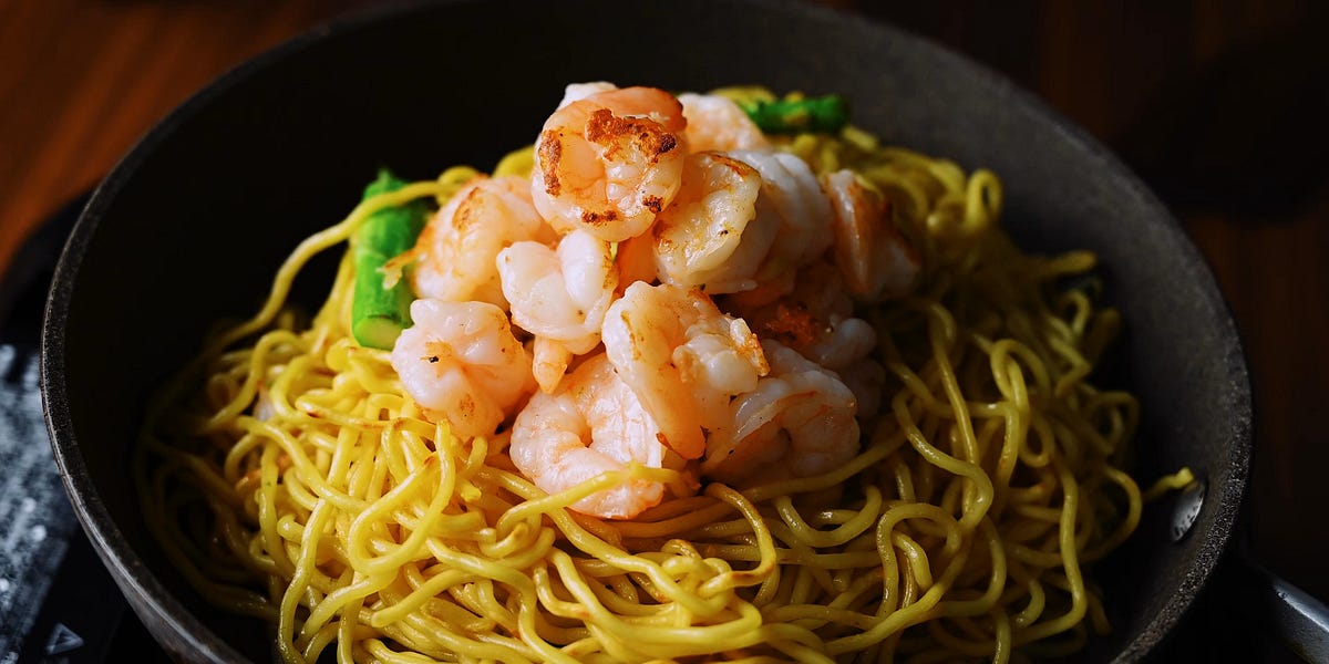Refreshing Shio Yakisoba with Lemon & Shrimp in 20 Minutes
