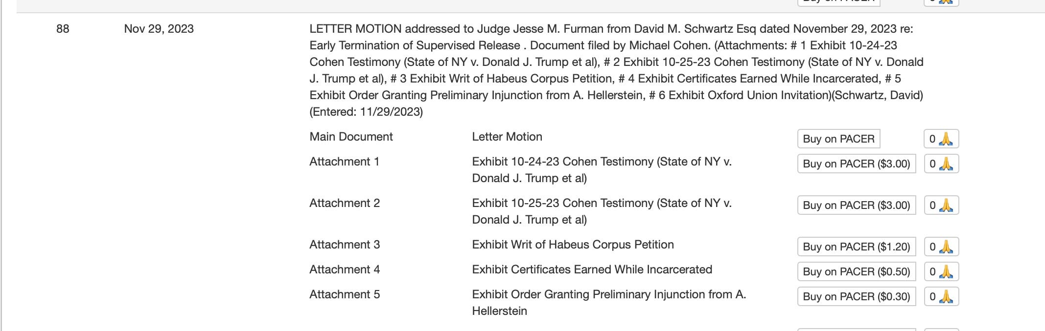 On Substack: Michael Cohen opens up on details of his Rule 35 Motion