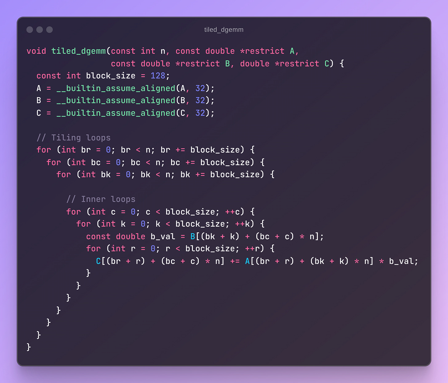 Optimizing matrix multiplication - by Michal Pitr