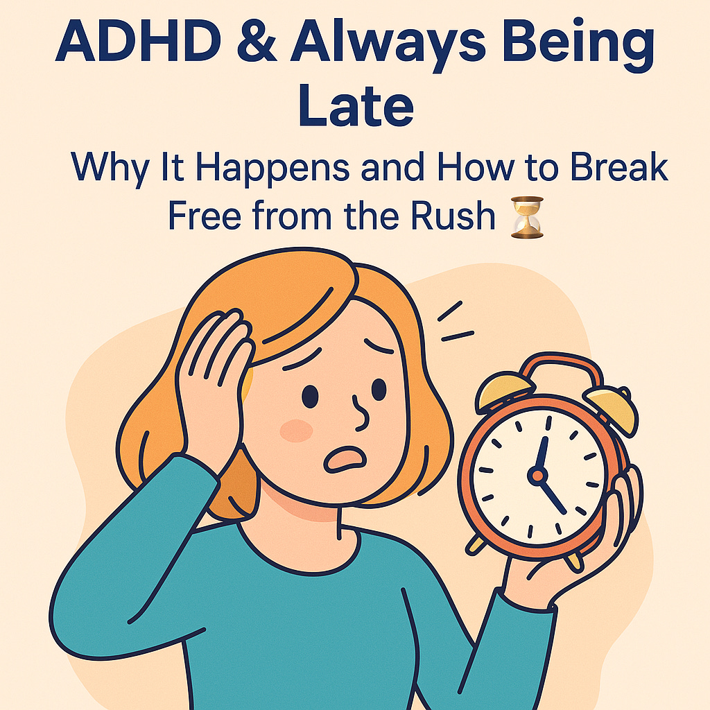 🕒 ADHD & Always Being Late: Why It Happens and How to Break Free from the Rush ⏳