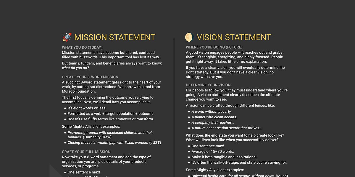 mission statement alternative names