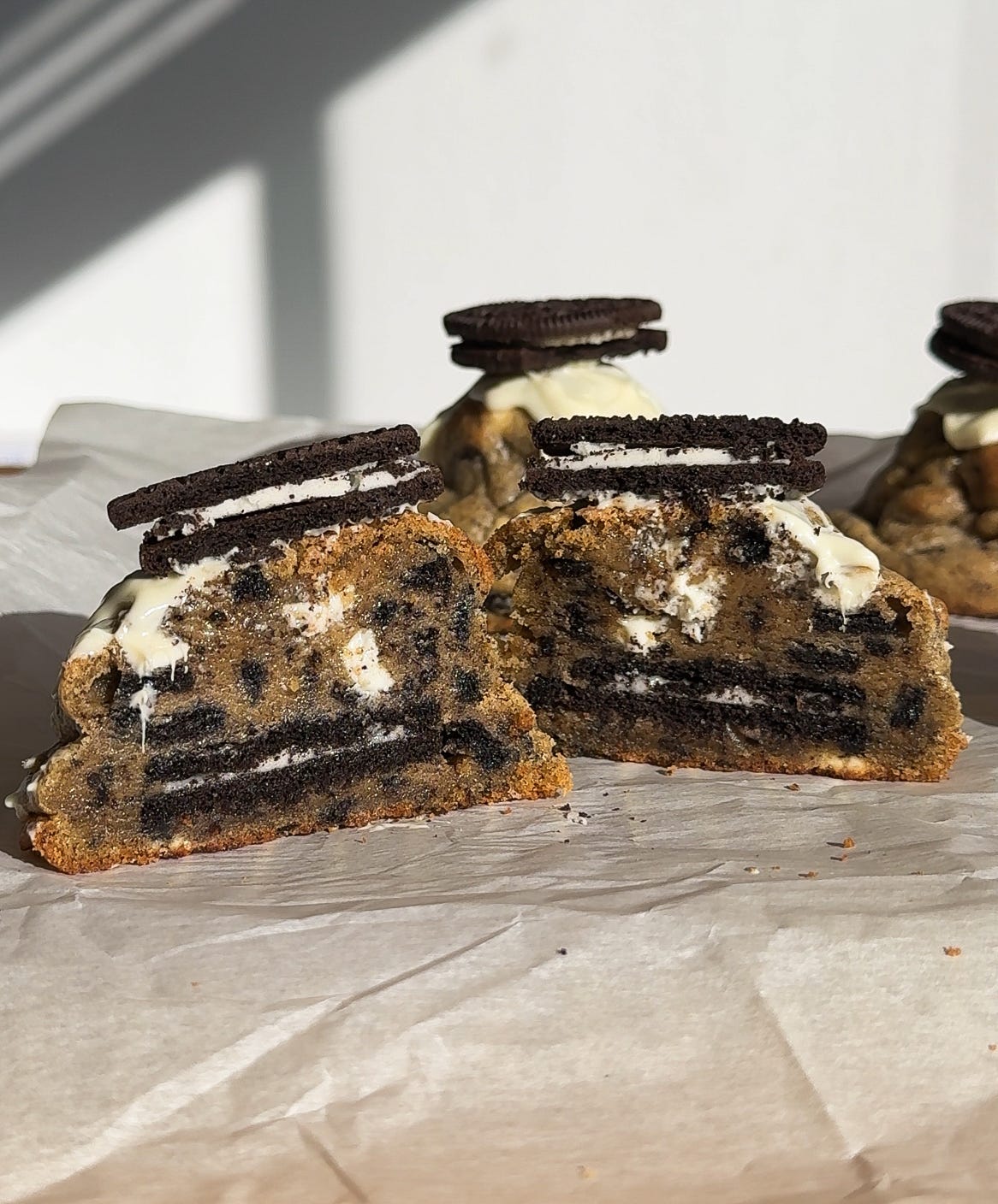 chunky oreo nyc cookies - by michelle - Maple Butter Bakes