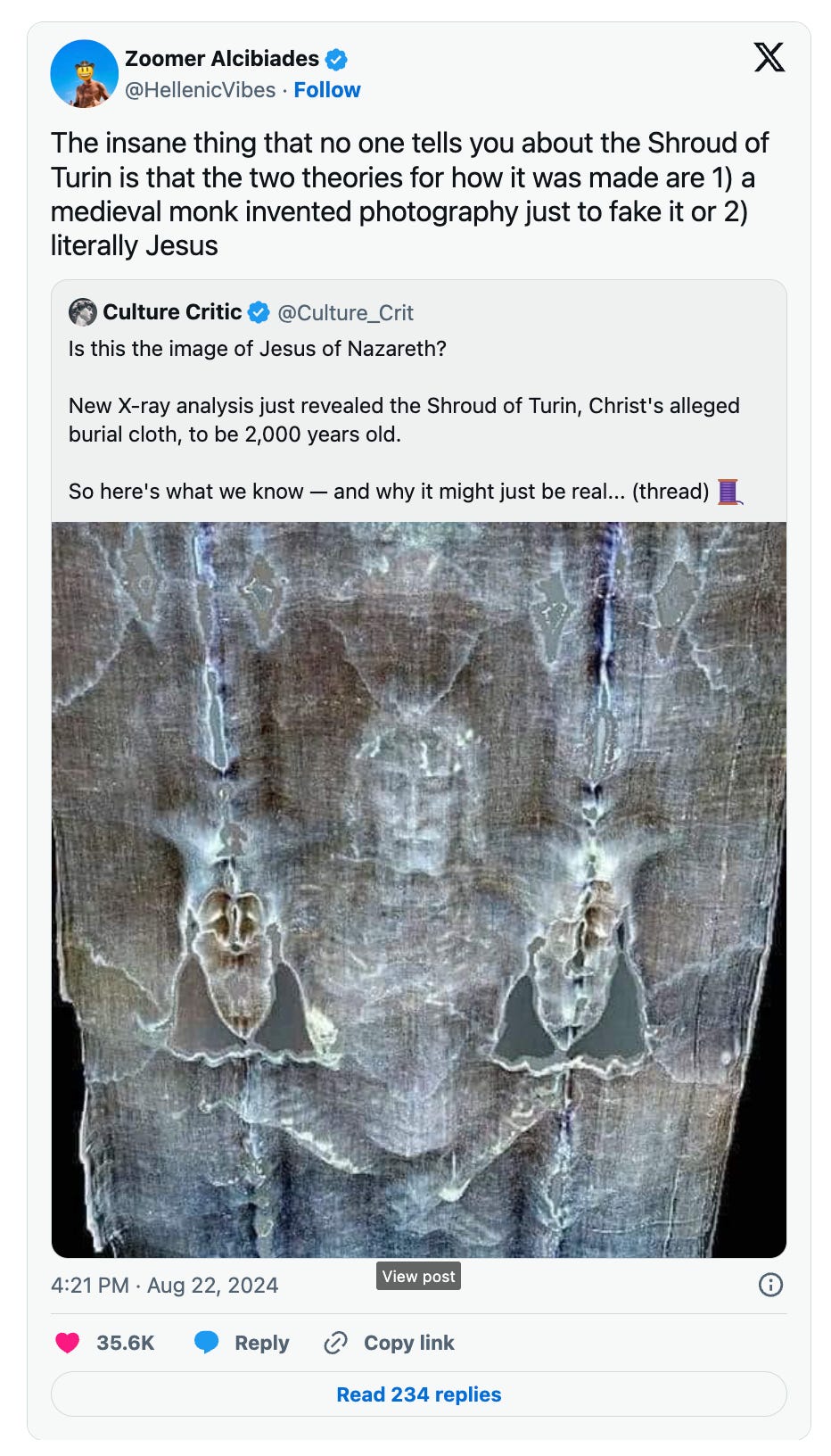 How the Shroud of Turin was made - by Sam D'Amico