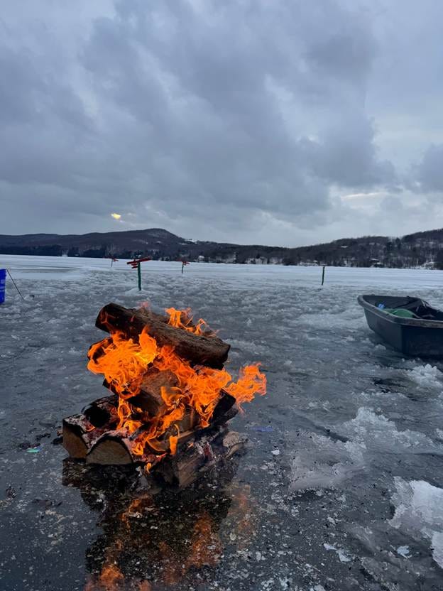 A winter day on the ice at Lake Massawippi
