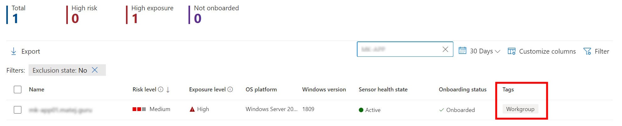 Microsoft Defender for Endpoint script onboarding with TAGs