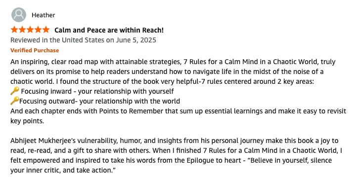 My Book 7 Rules for a Calm Mind in a Chaotic World is Out