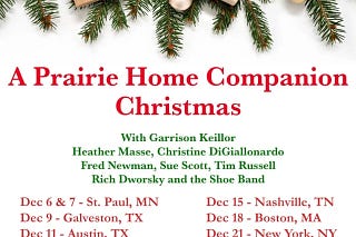 A Prairie Home Companion Newsletter | Garrison Keillor | Substack