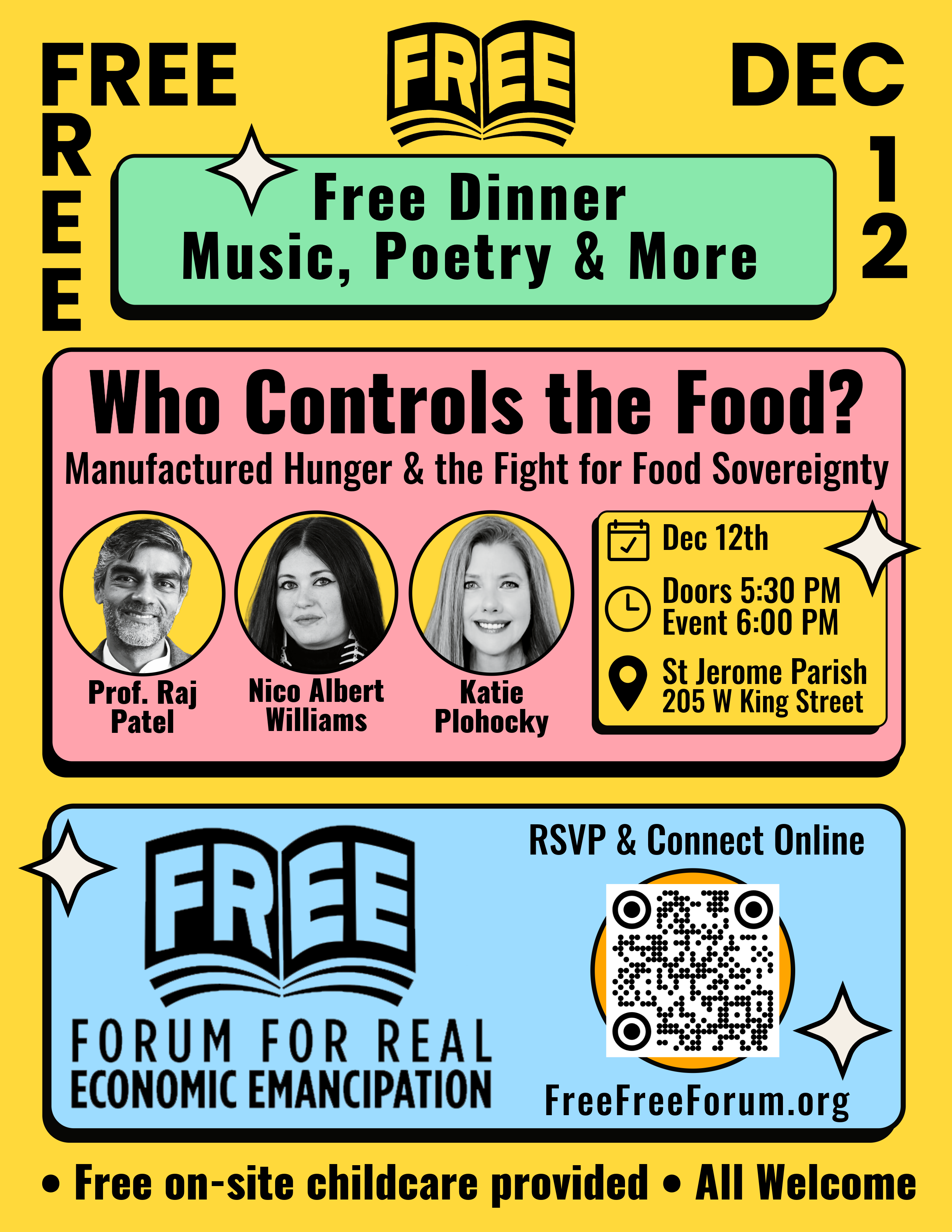 Who Controls the Food? Dec 12 · Free Dinner & Talk