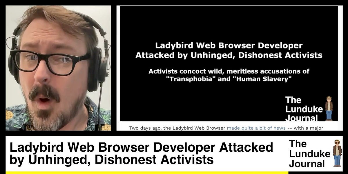 Ladybird Web Browser Developer Attacked by Unhinged, Dishonest Activists