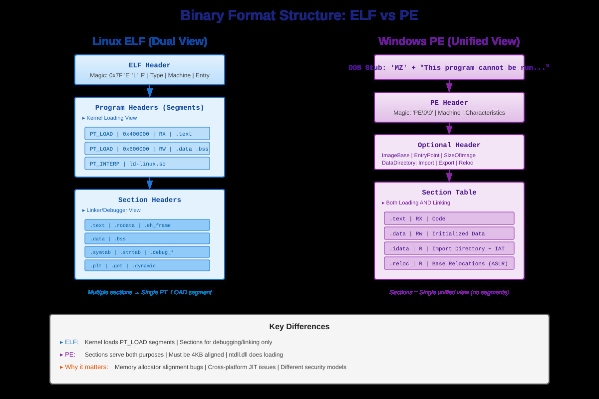 Windows PE Format vs. Linux ELF: Key Differences in Binary Loading