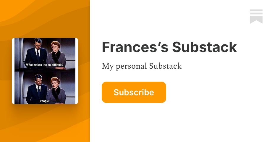 Frances’s Substack | Frances Johnson | Substack