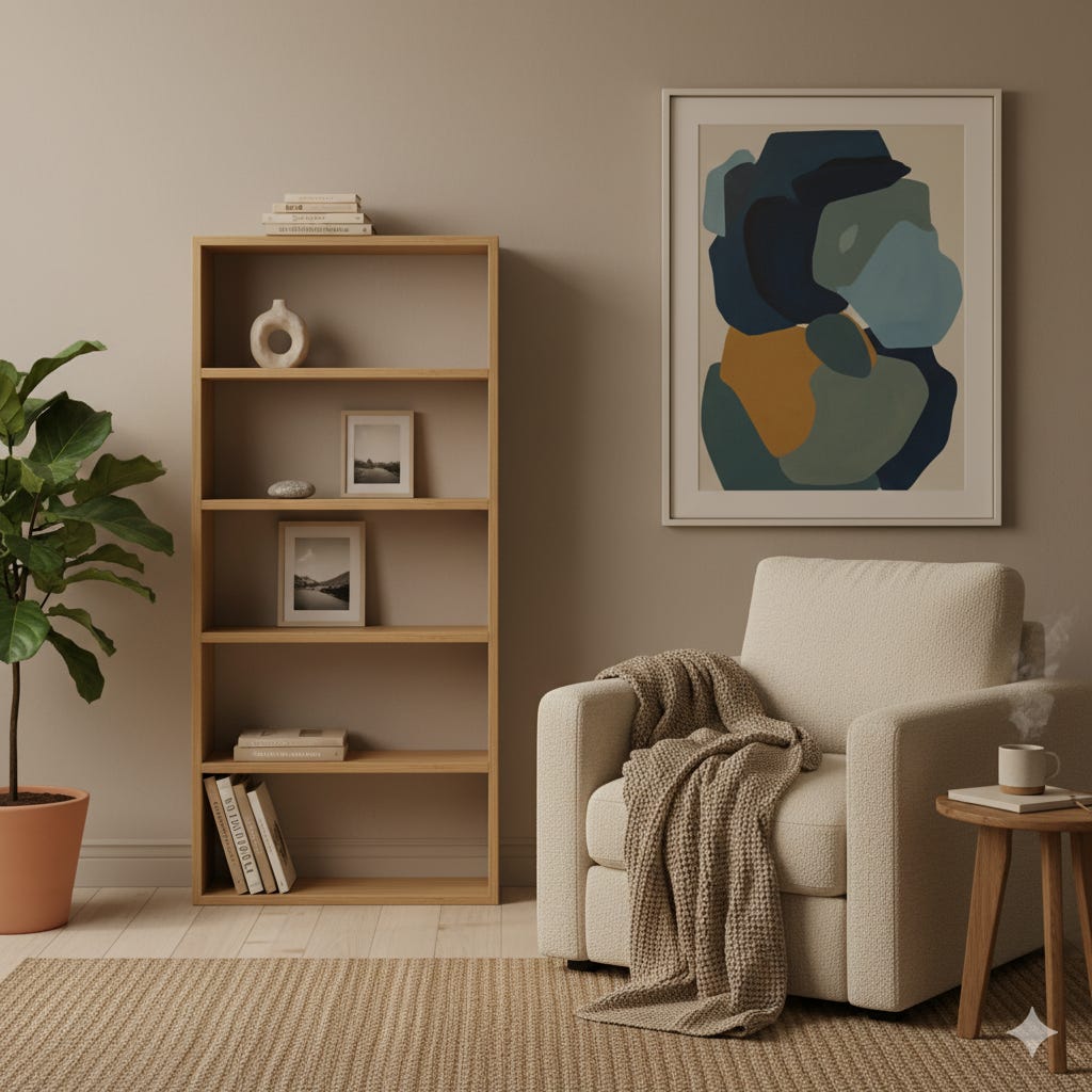 The artistic bookshelf: - by Kelly Ann
