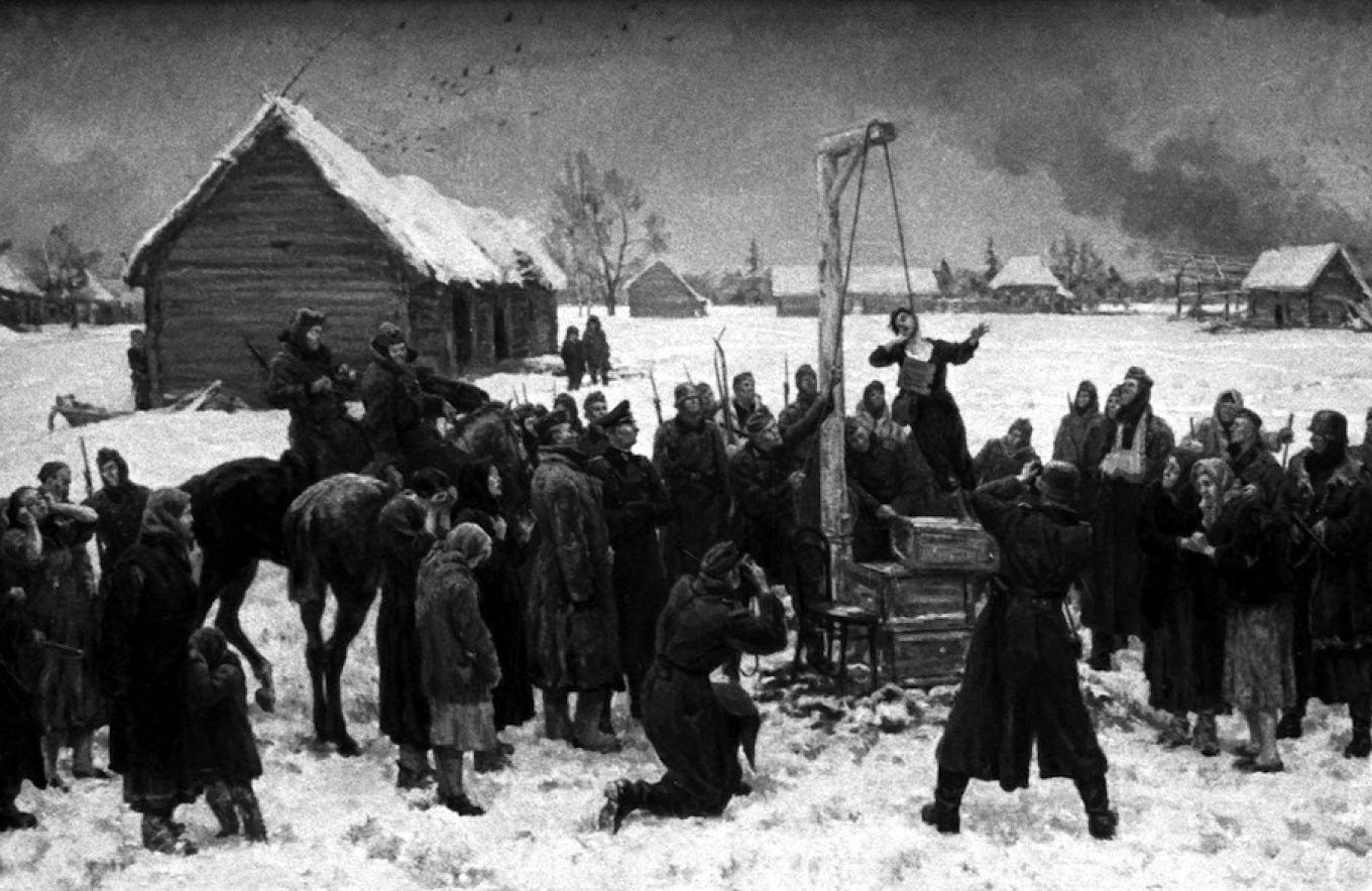 The death of Zoya Kosmodemyanskaya - by Martin Cherrett