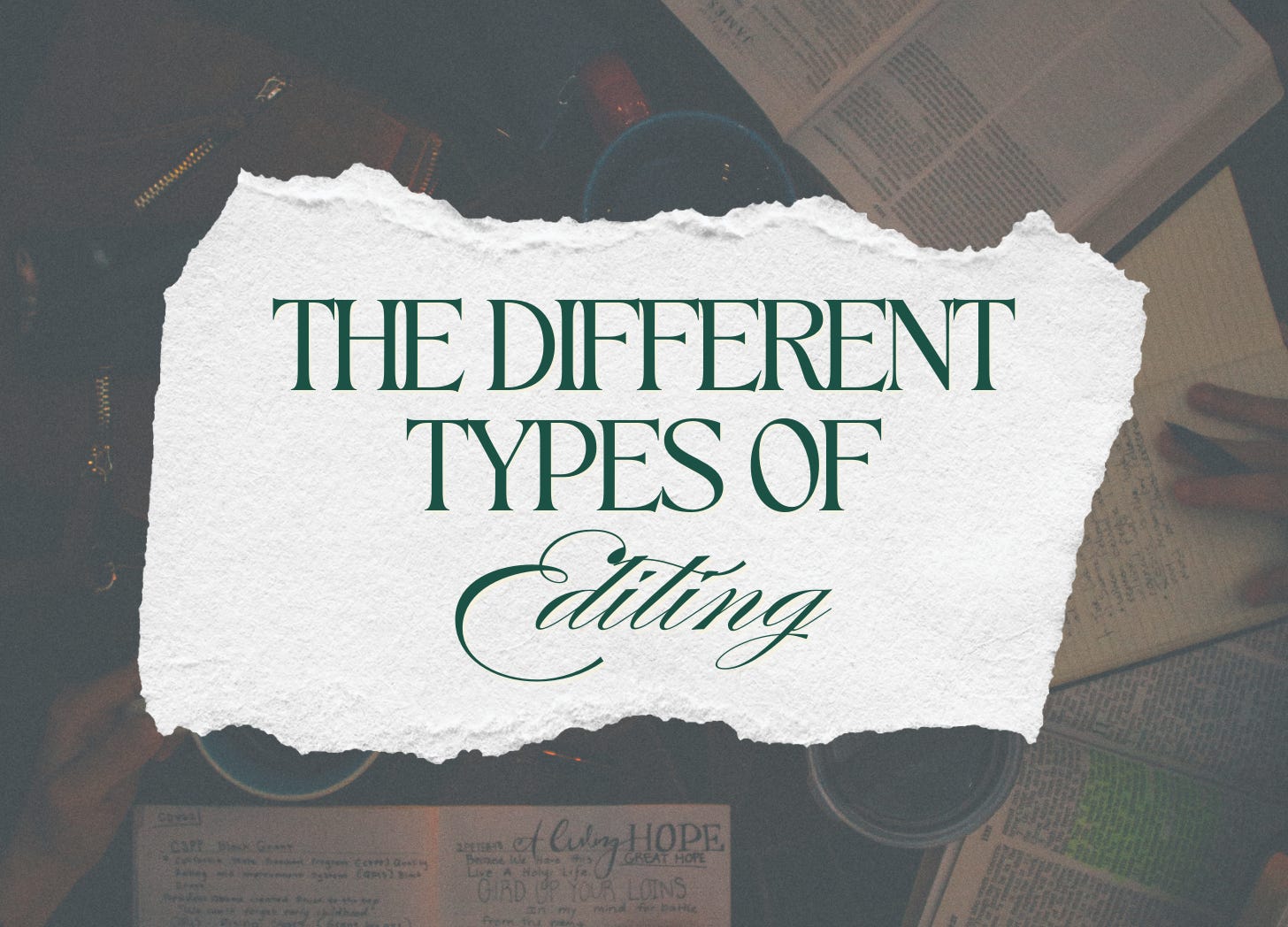 The Different Types of Book Editing - by Kourtney Spak