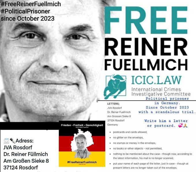Attorney Dr. Reiner Fuellmich sentenced to 3 years and 9 months