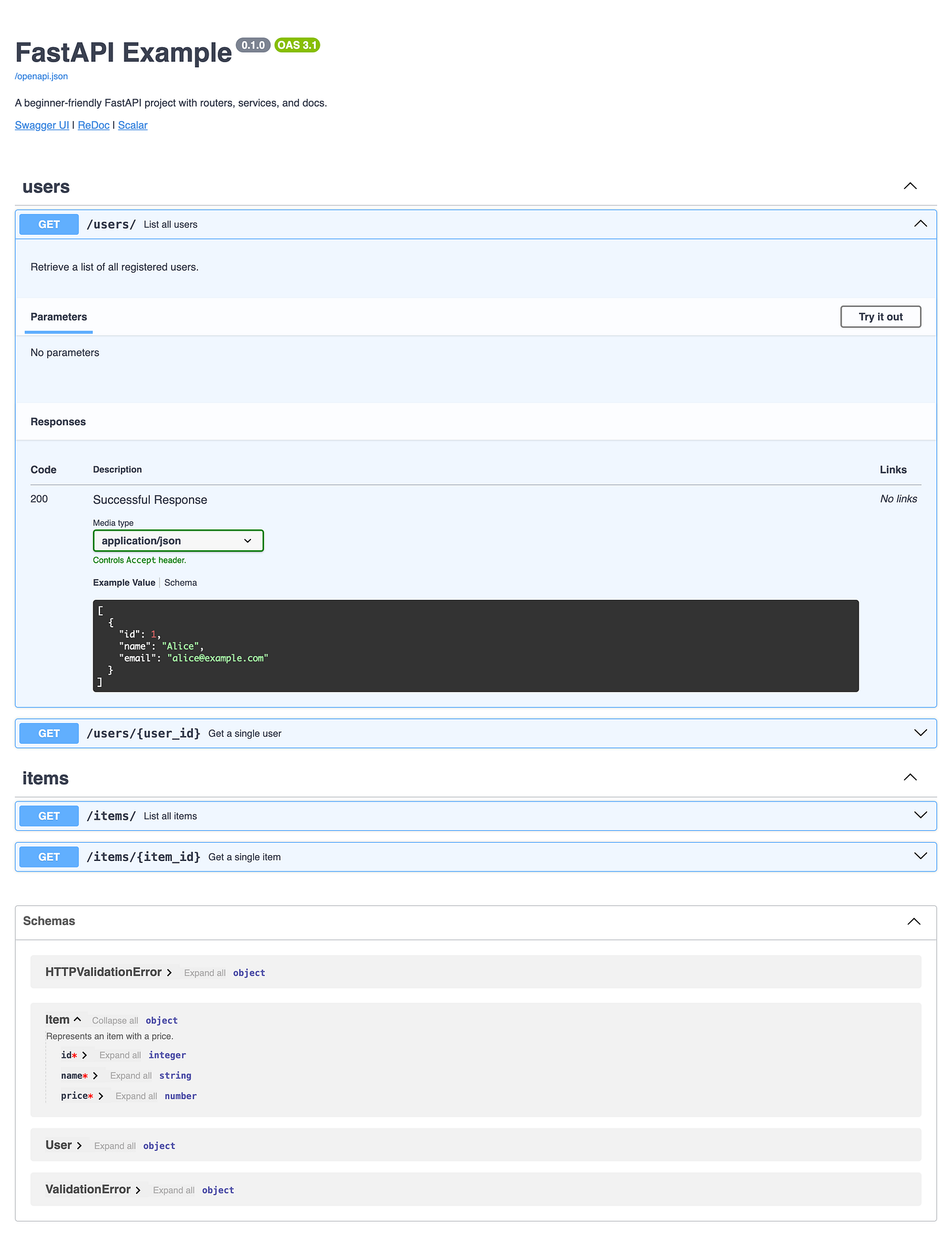 FastAPI Documentation Best Practices: Using Swagger, Redoc, and Scalar ...
