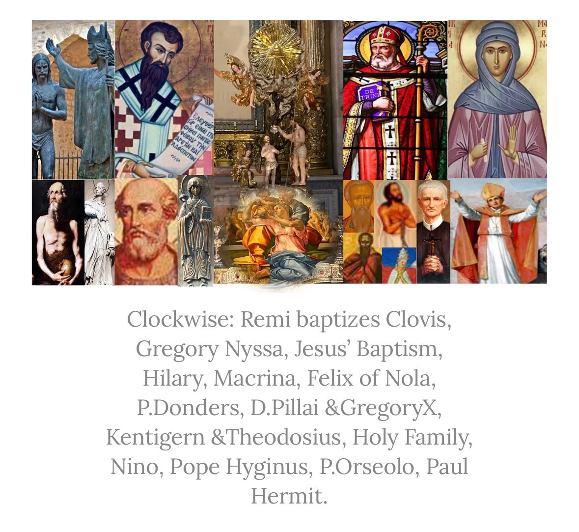 Saints: Holy Family, Greg.Nyssa, Remi, Hilary, Macrina, Kentigern, Paul ...