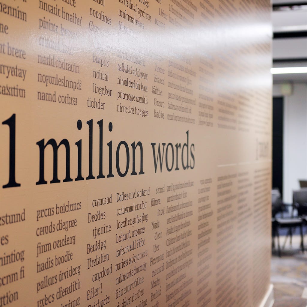 Lessons Learned from Writing One Million Words in a Year