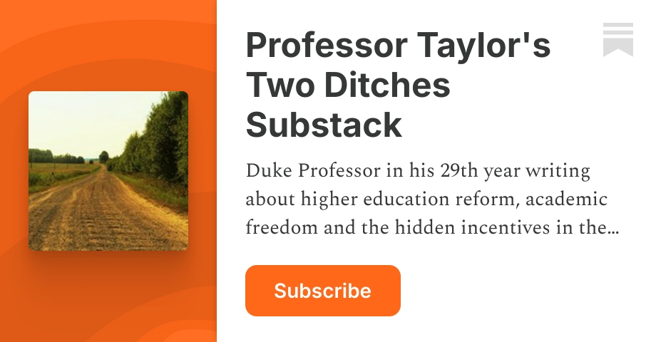 Professor Taylor's Two Ditches Substack | Don Taylor | Substack
