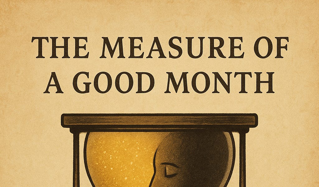 The Measure of a Good Month - by Andy Myers