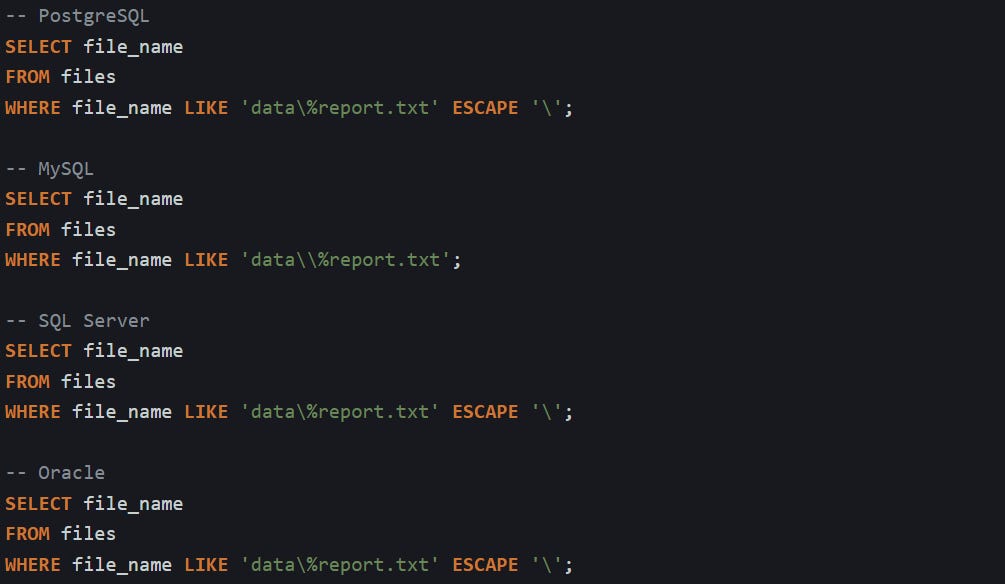 Build a Search Feature with SQL LIKE and Wildcards