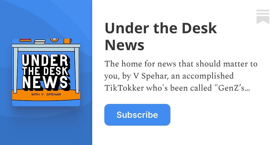 Under the Desk News | V Spehar | Substack