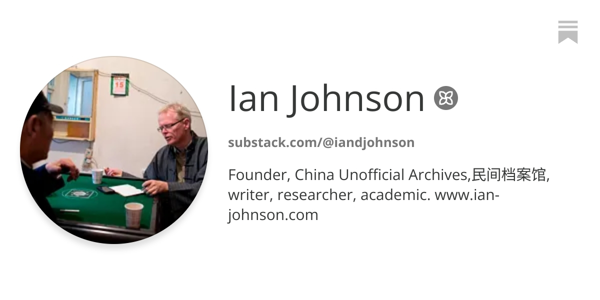 Ian Johnson | Substack