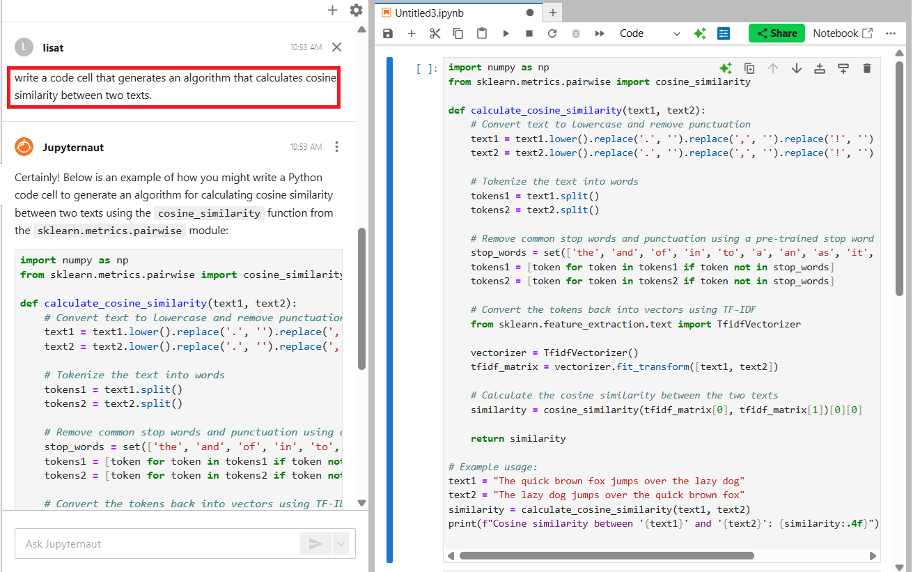 Jupyter AI: Transforming the Notebook into an Intelligent Laboratory