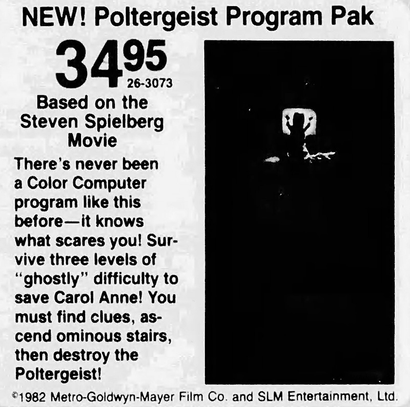 Poltergeist for the TRS-80 Color Computer - The Retroist