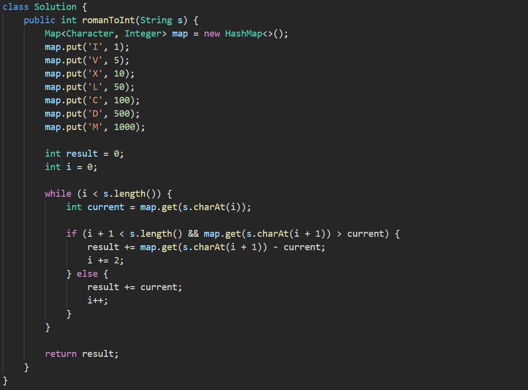 LeetCode #13: Roman to Integer — Solved in Java