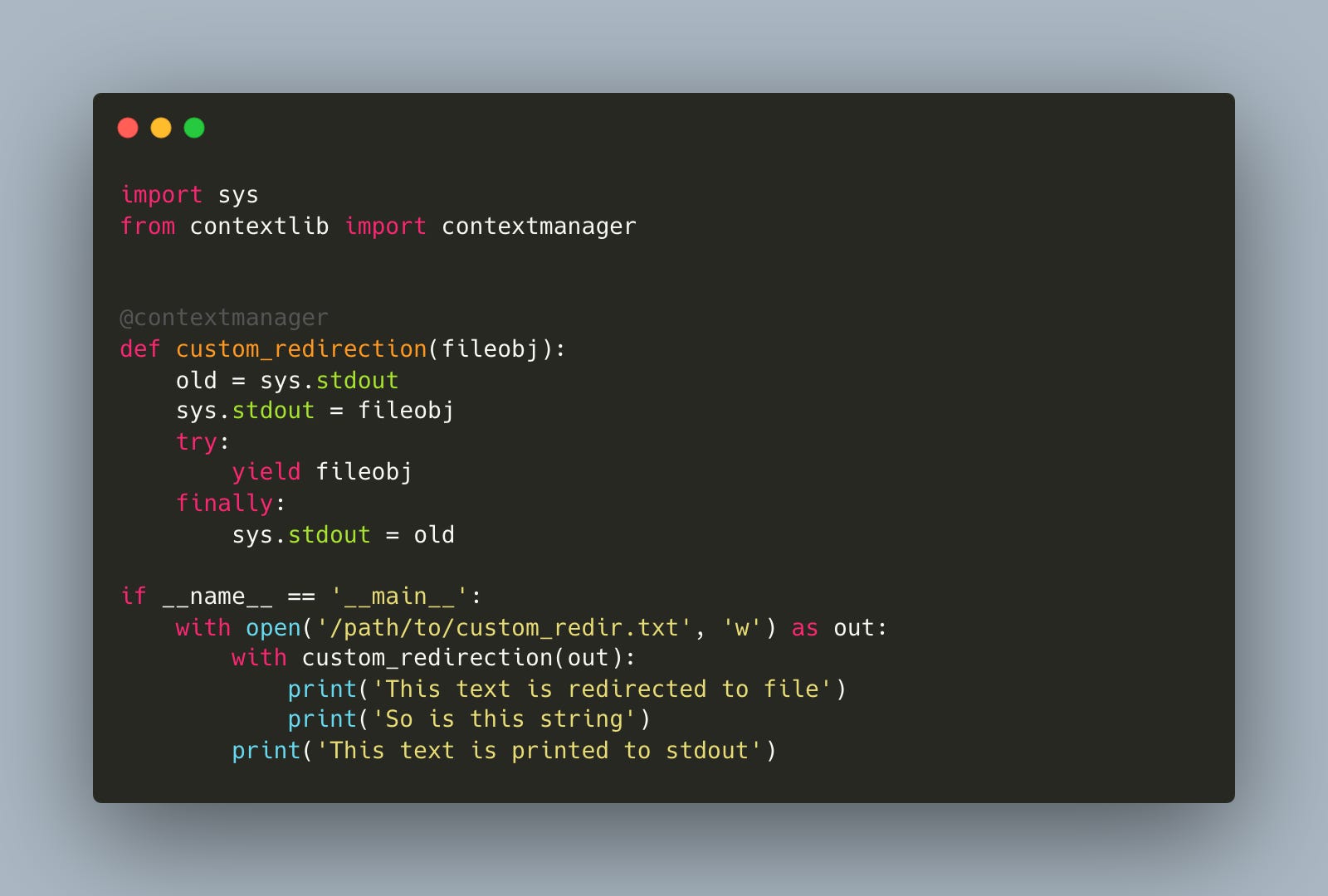 Python 101 - Redirecting stdout - by Mike Driscoll