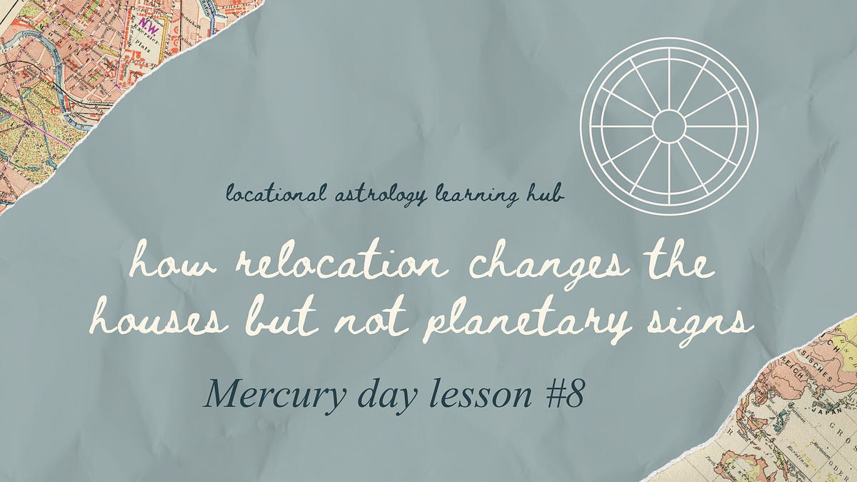 Introduction to relocation charts - by Astrologer Ang Kay