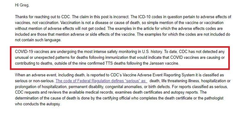CDC Claims that the only deaths linked to a covid vaccine are the nine ...