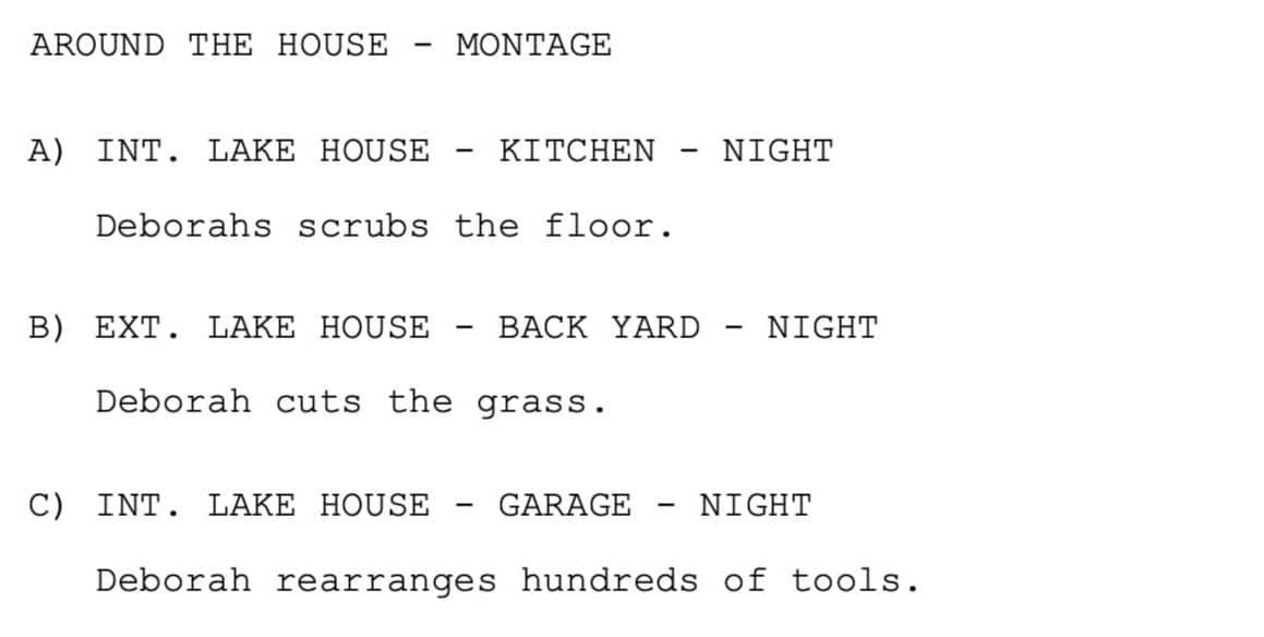 How to write a montage. - by Tom Vaughan