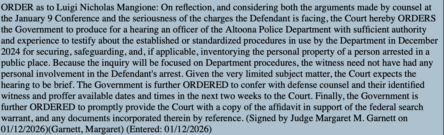 Breaking News From The Courts: Mangione; Maduro; Kelly; Powell; Noem ...
