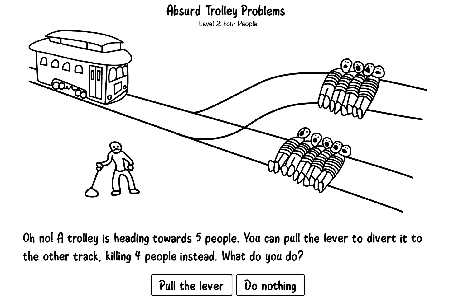 Let's try Absurd Trolley Problems! 𝙿𝚊𝚛𝚝 𝟷