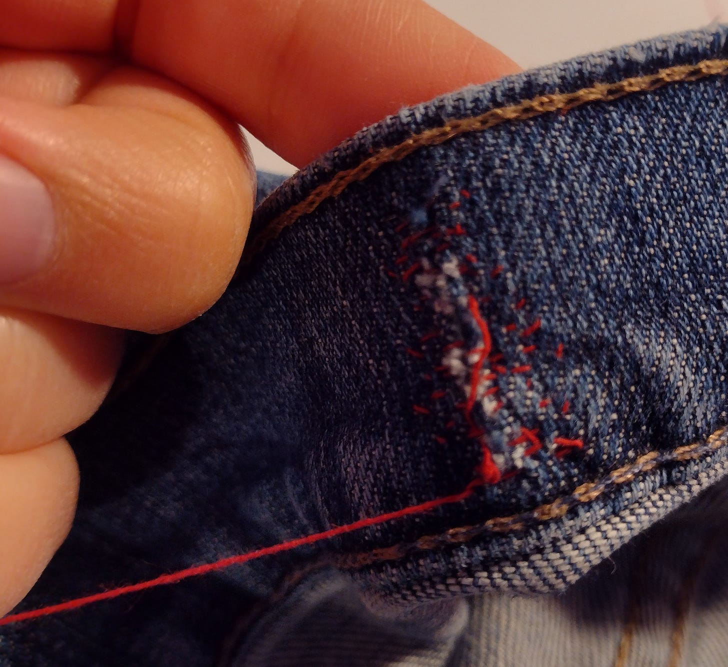 How to Add Elastic to Jean Waistbands - by Emily Hess