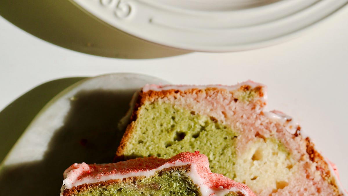 Strawberry Matcha Marble Loaf - by Mandy Maiorano