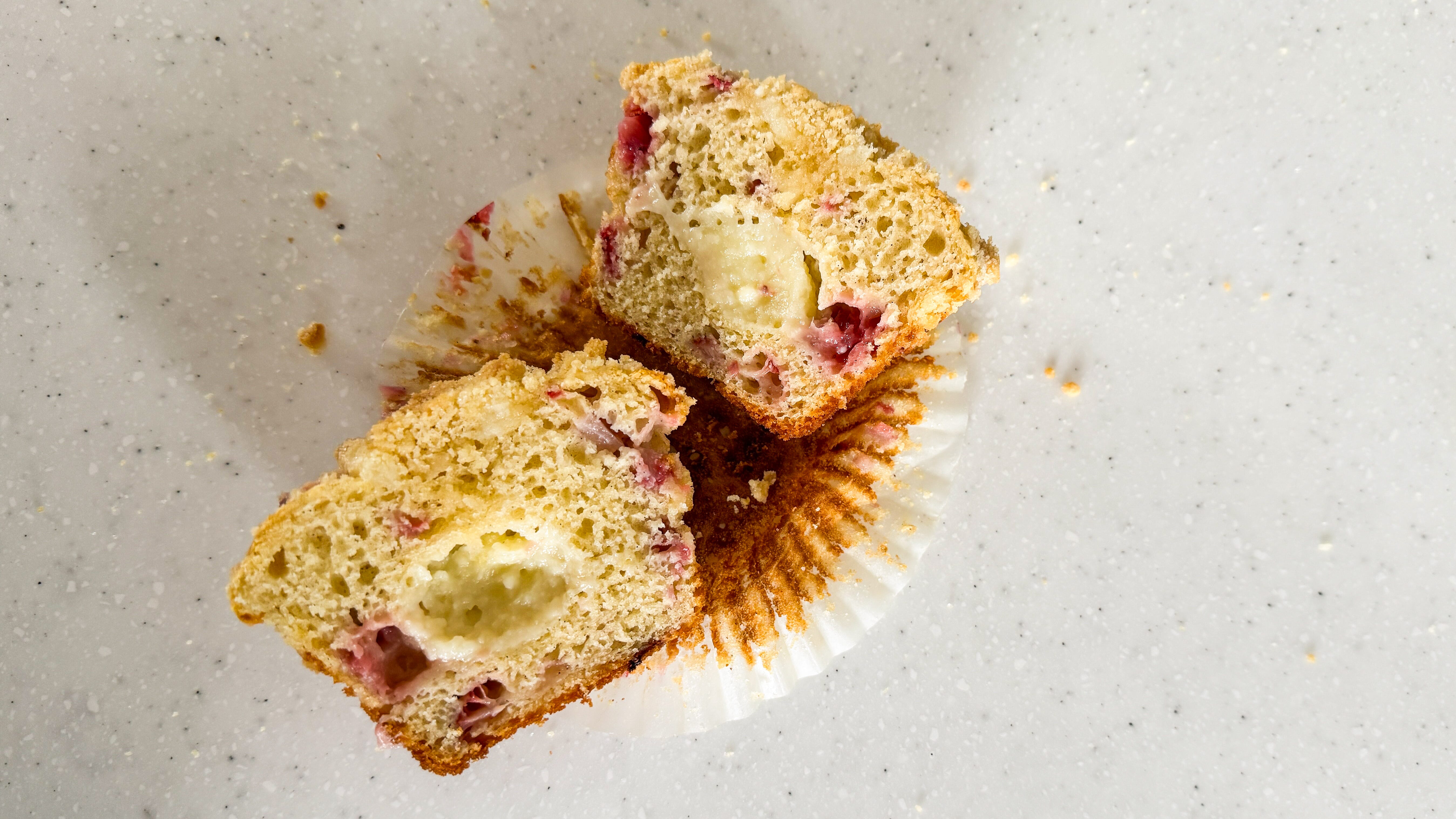 Strawberry Cream Cheese Crumb Muffins
