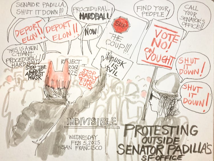 How to Sketch a Protest - Cathy Raingarden's Sketchbook