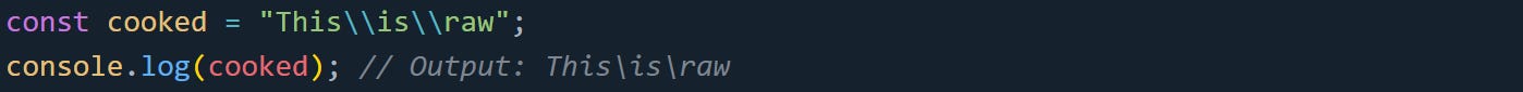 How JavaScript String.raw Lets You Handle Escape Sequences Directly