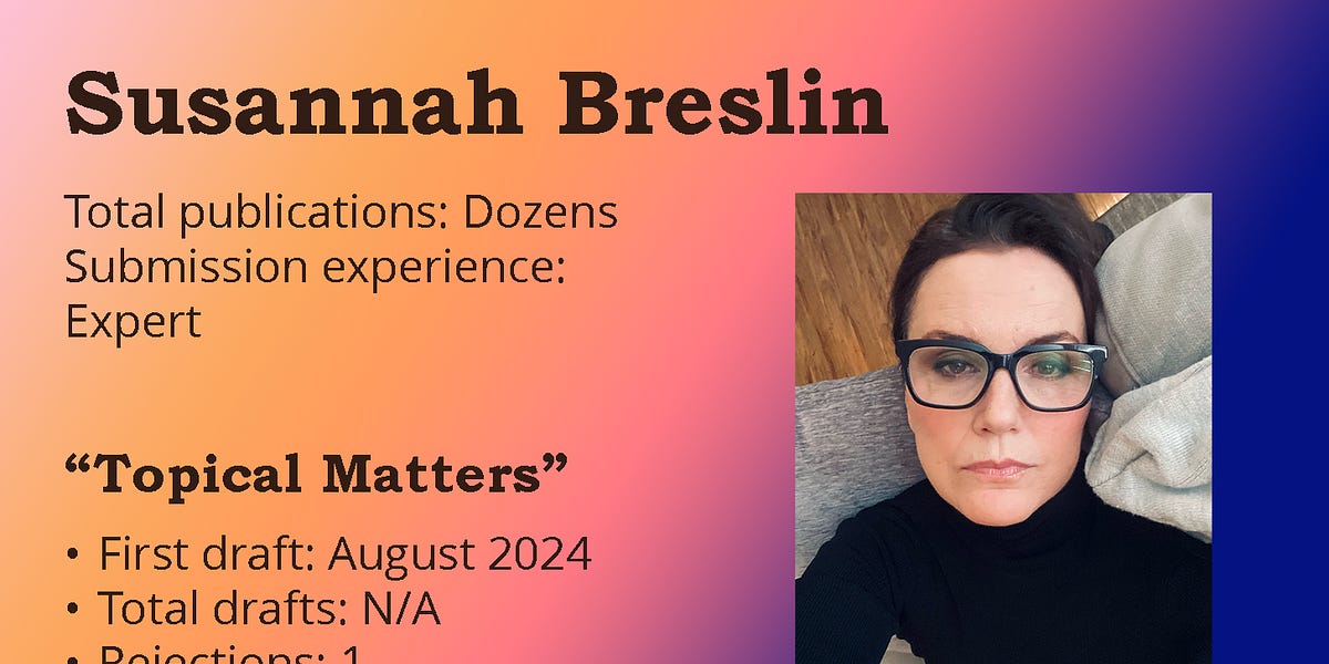 Publishing Diaries: Susannah Breslin