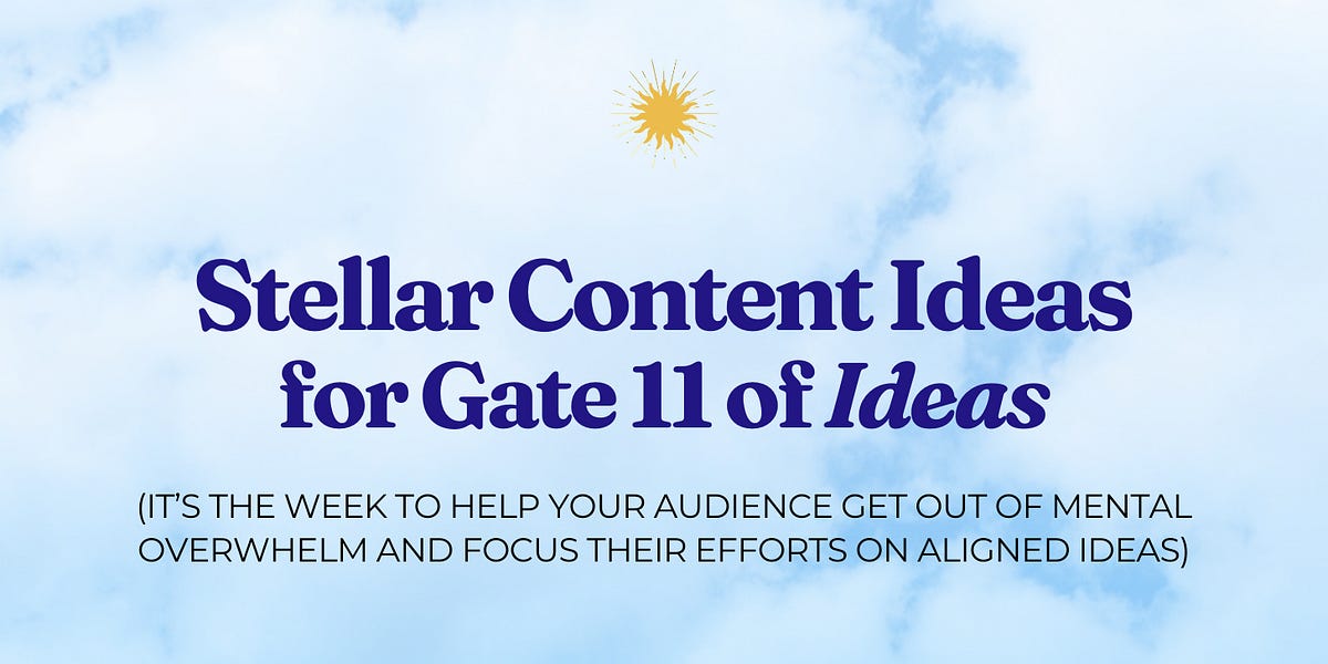 Stellar Content Prompts for the Week of Ideas