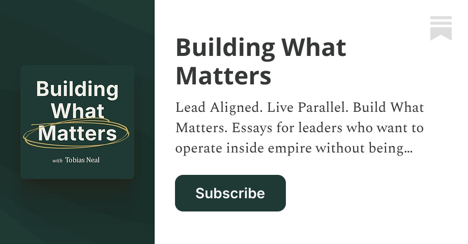 Building What Matters | Tobias Neal | Substack