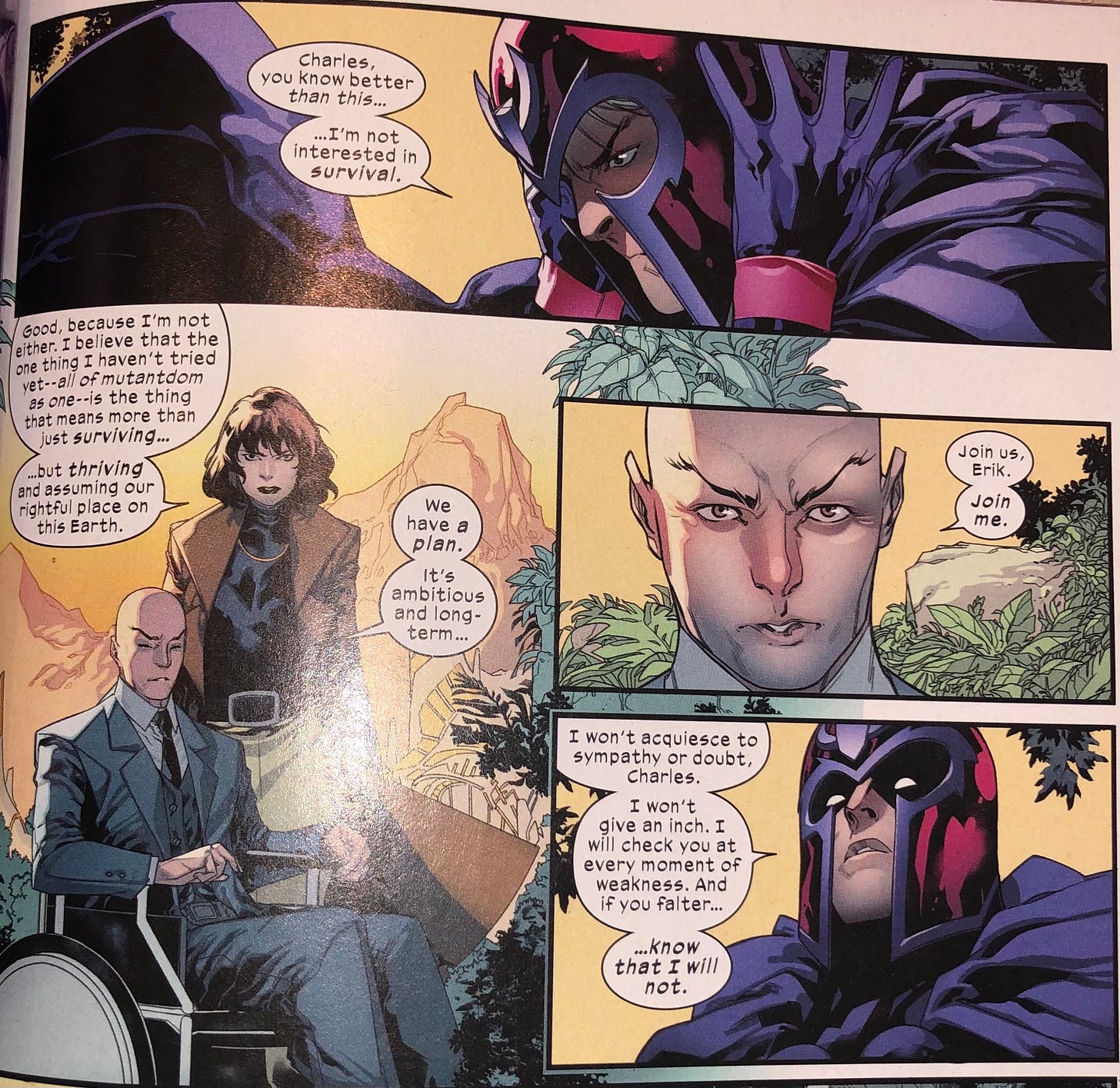 charles xavier comic panel
