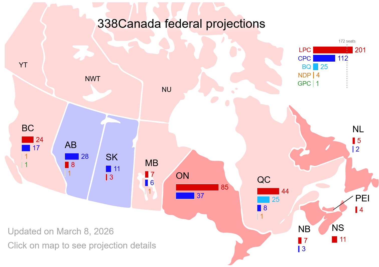 338 Sunday Update: Major Winter Surge for the Liberals