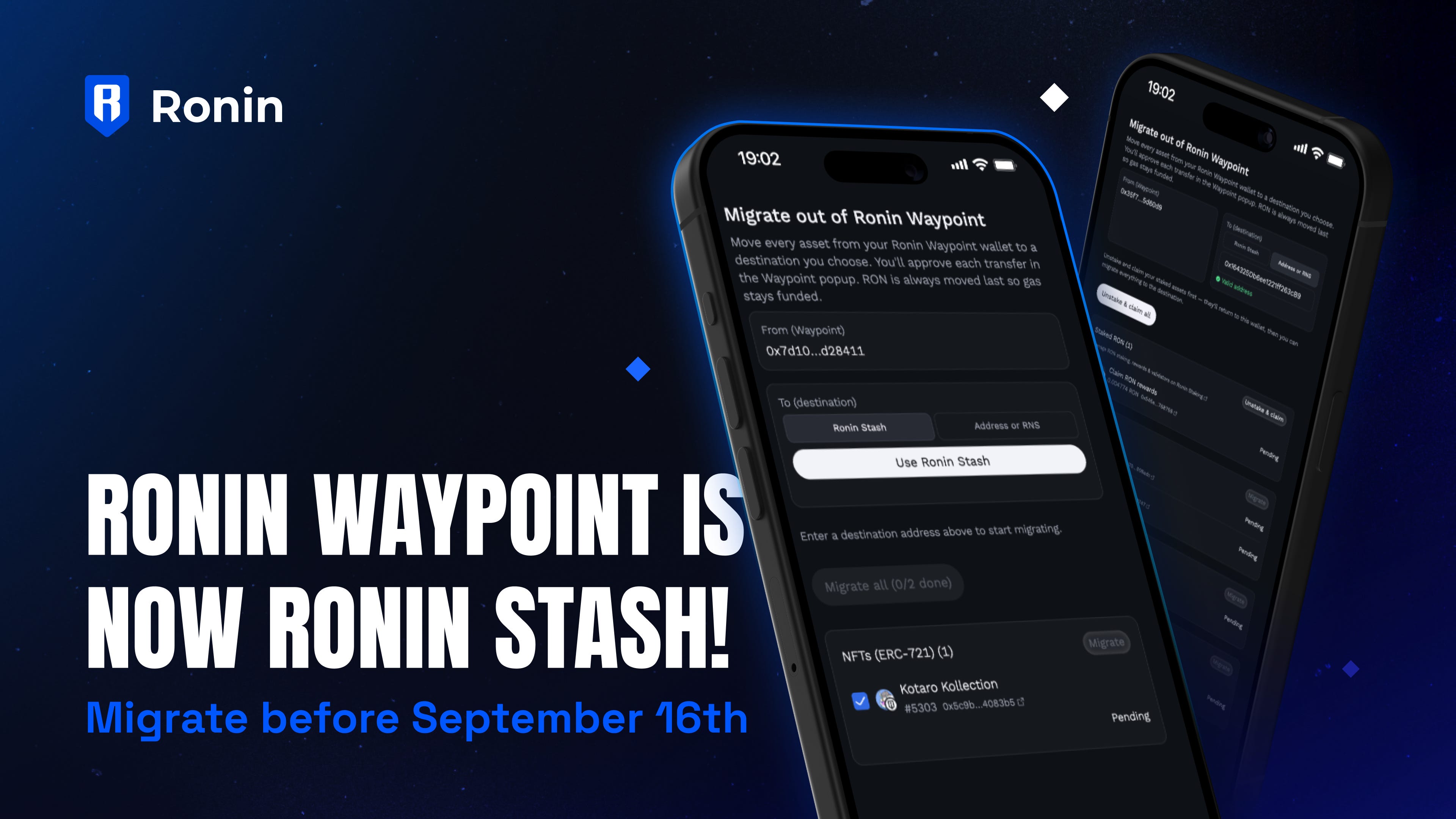 Ronin Waypoint is now Ronin Stash! - Ronin’s Newsletter