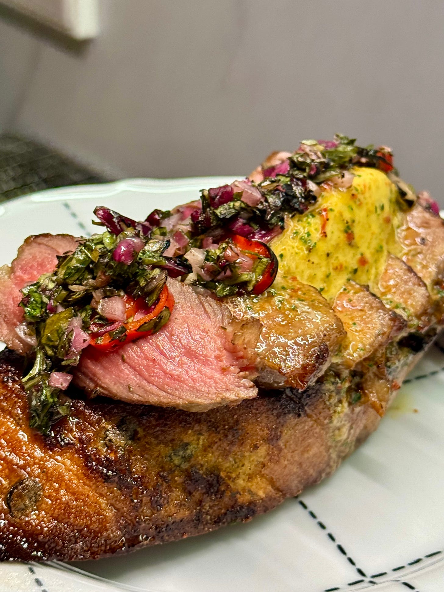Steak Sandwich with Bone Marrow Butter & Chimichurri: Full Recipe!